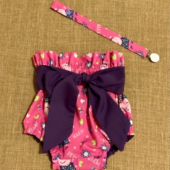 Accessories | Peppa Pig Diaper Cover And Pacifier Clip | Poshmark